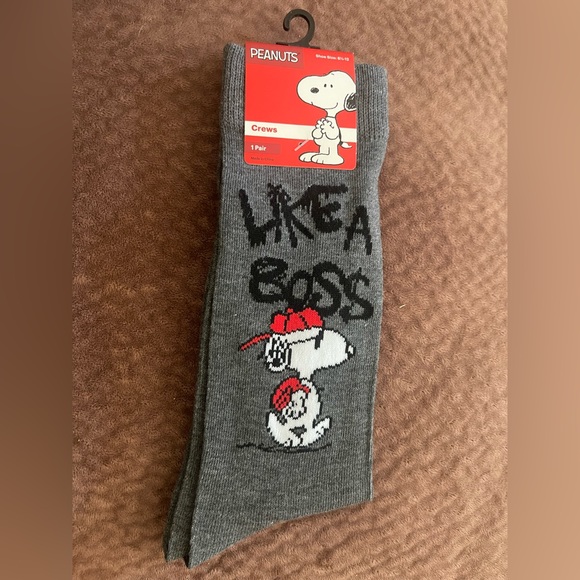 Underwear & Socks | Peanuts Mens Snoopy Like A Boss Socks | Poshmark